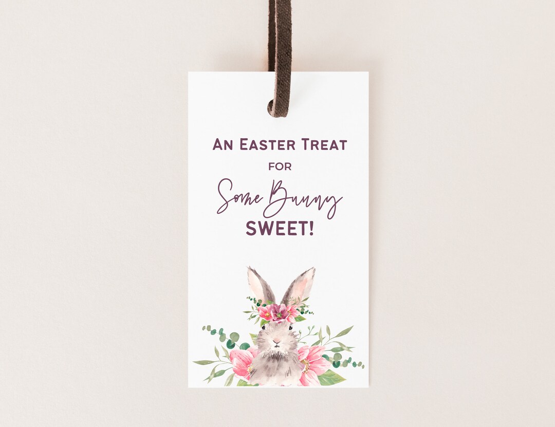 Printable Easter Gift Tag, Instant Download PDF, Easter Basket Tags ...