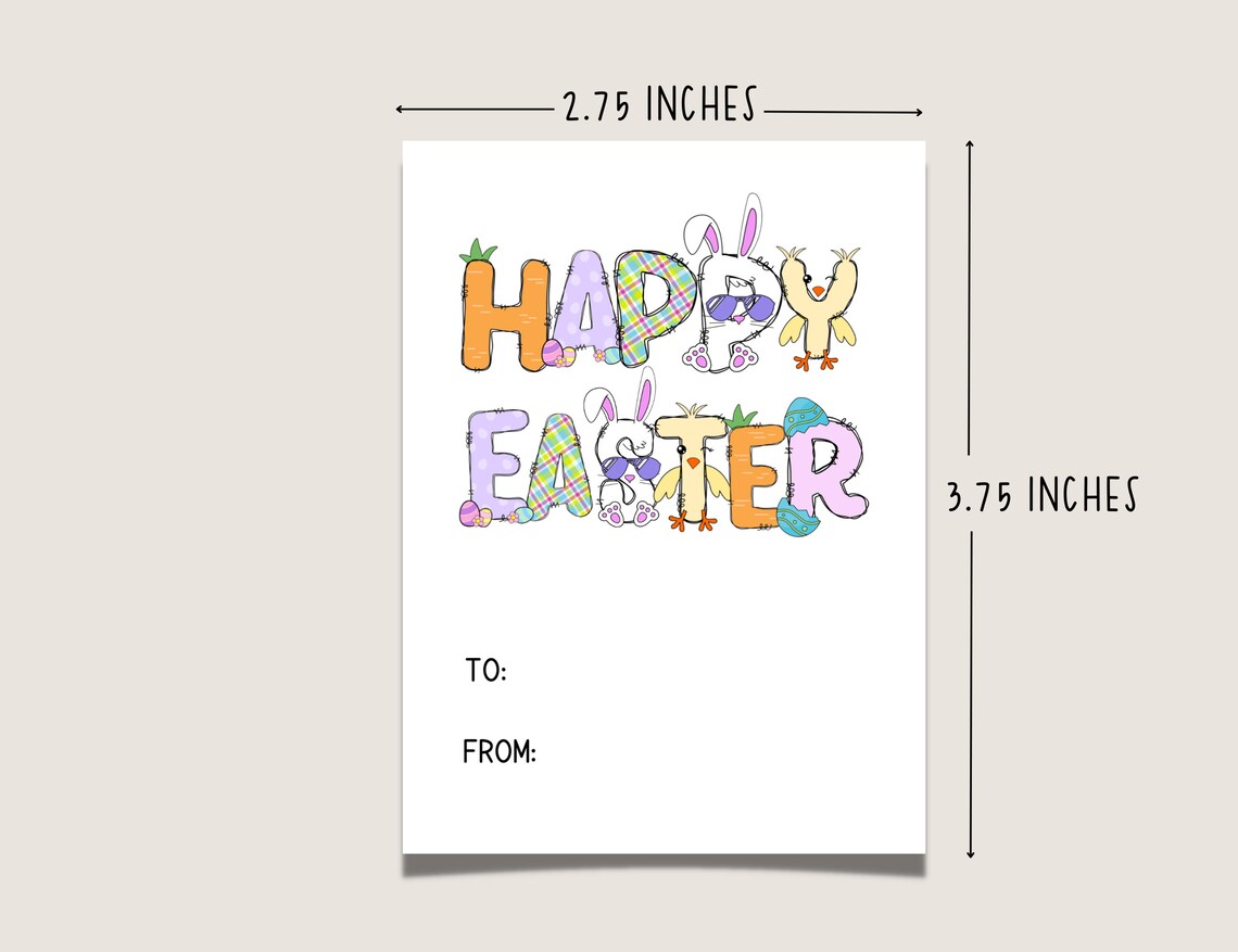 Printable Easter Alphabet Mini Cards, Cute Happy Easter Design, Easter ...