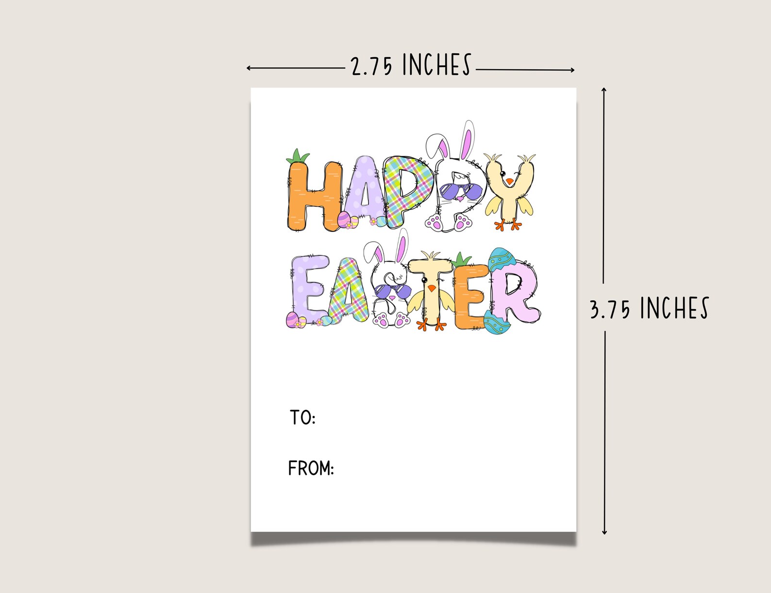 Printable Easter Alphabet Mini Cards, Cute Happy Easter Design, Easter ...