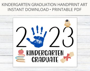 Preschool Graduation Handprint Art Template, Kids DIY Crafts, Keepsake ...