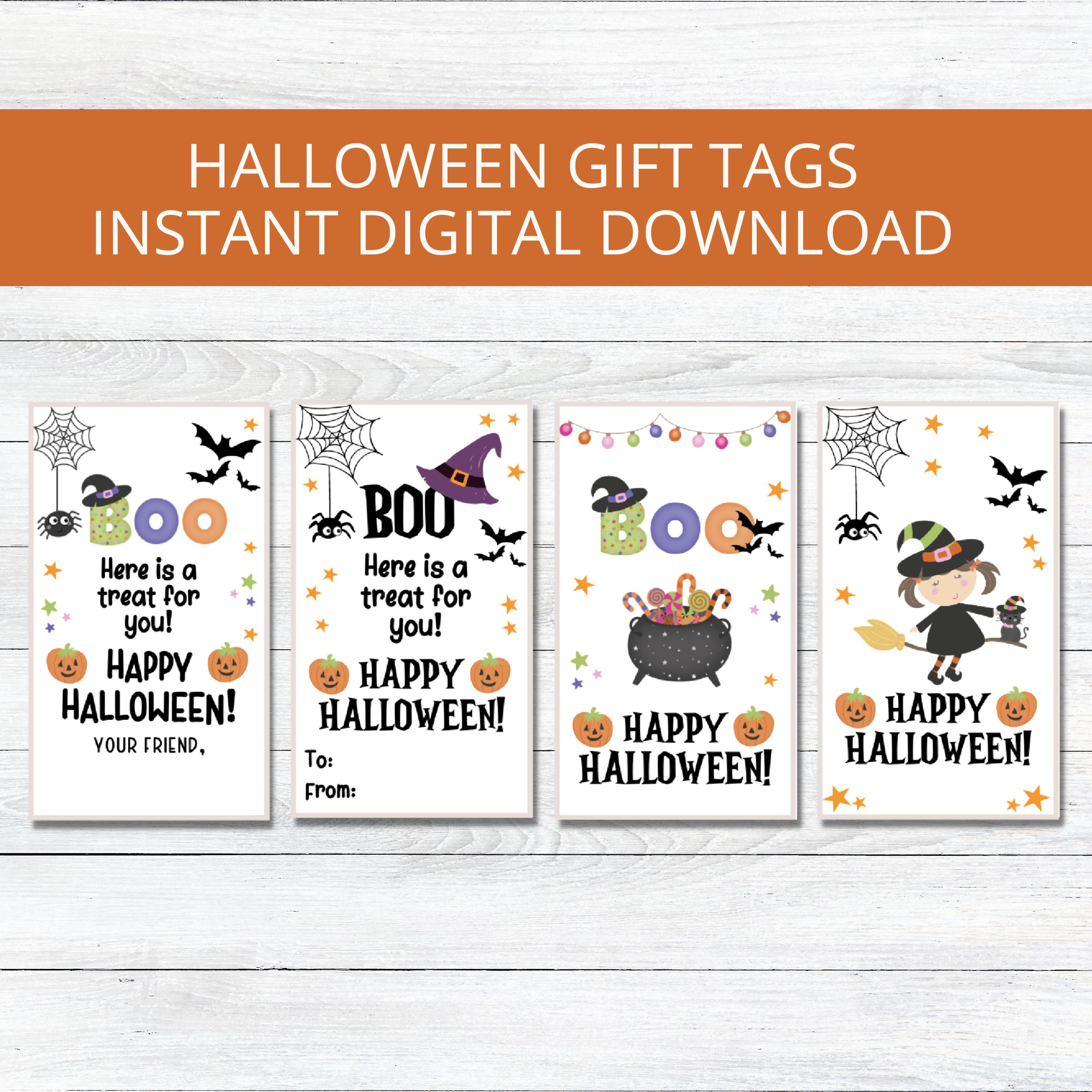 Halloween Gift Tags | Printable Instant Digital Download PDF | DIY ...
