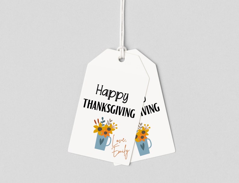 Thanksgiving Gift Tags Printable Thanksgiving Favor Tags - Etsy