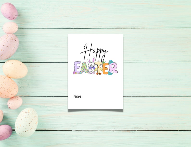 Printable Easter Cards for Kids, Cute Happy Easter Cards, DIY Mini ...