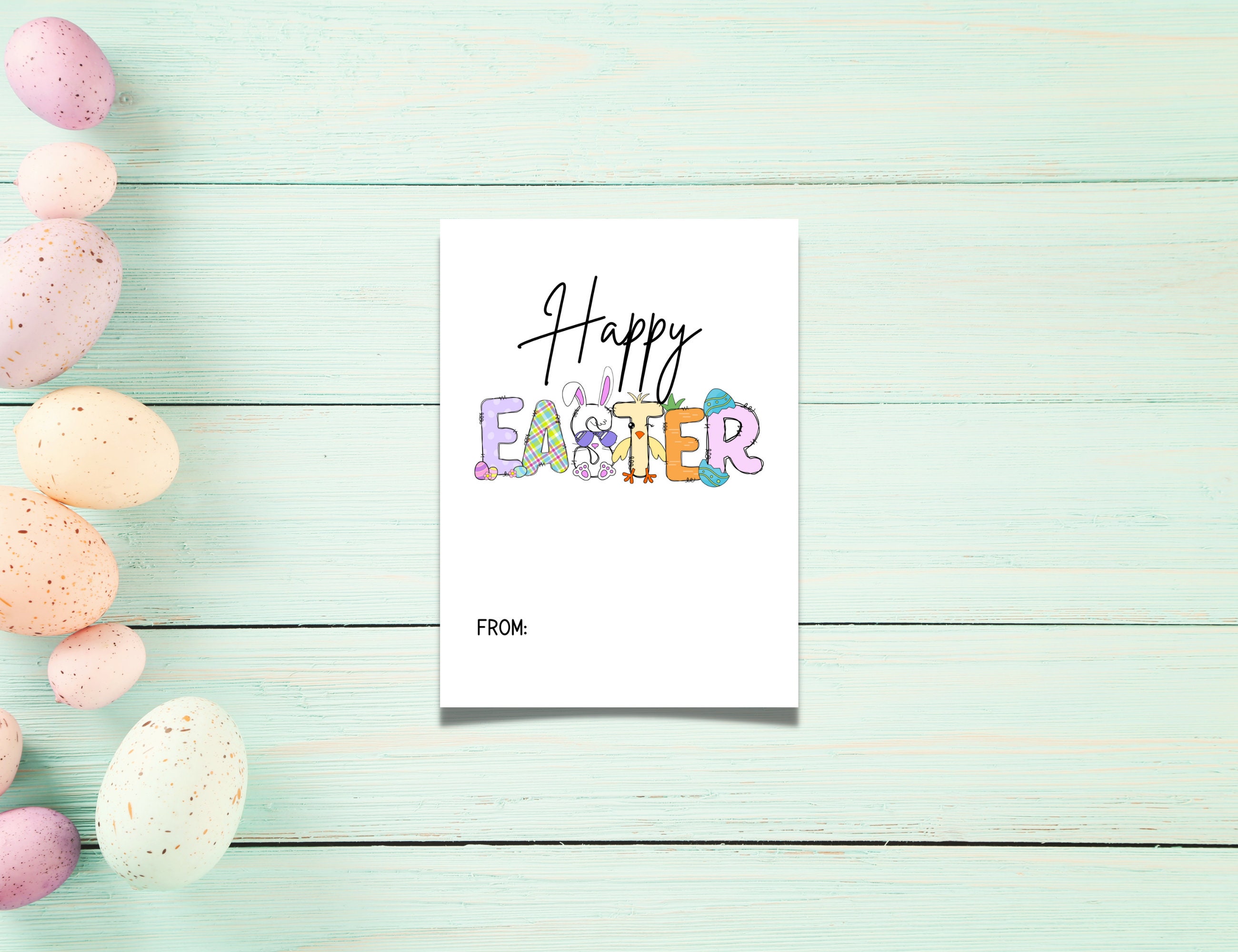 Printable Easter Cards for Kids, Cute Happy Easter Cards, DIY Mini ...