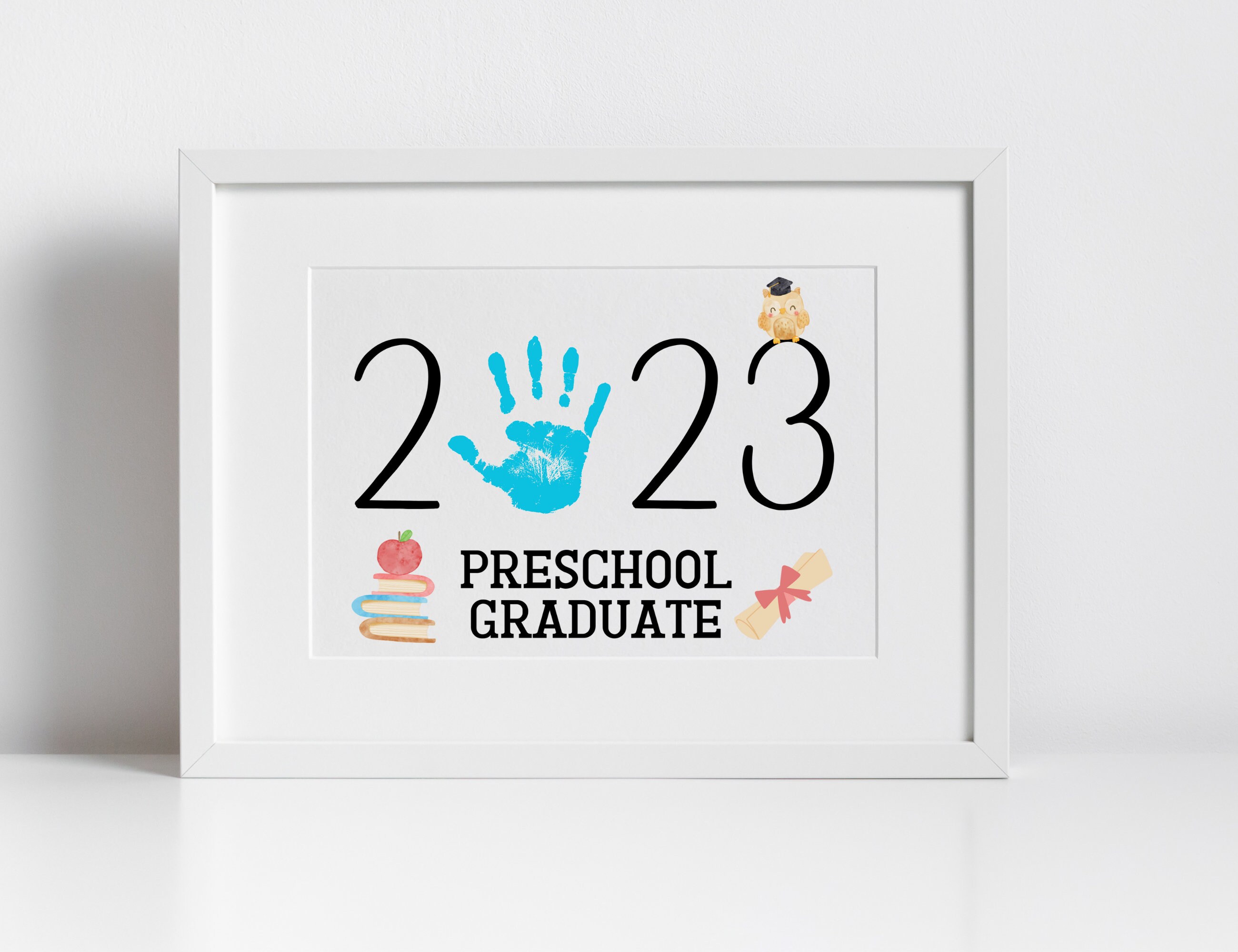 Preschool Graduation Handprint Art Template, Kids DIY Crafts, Keepsake ...