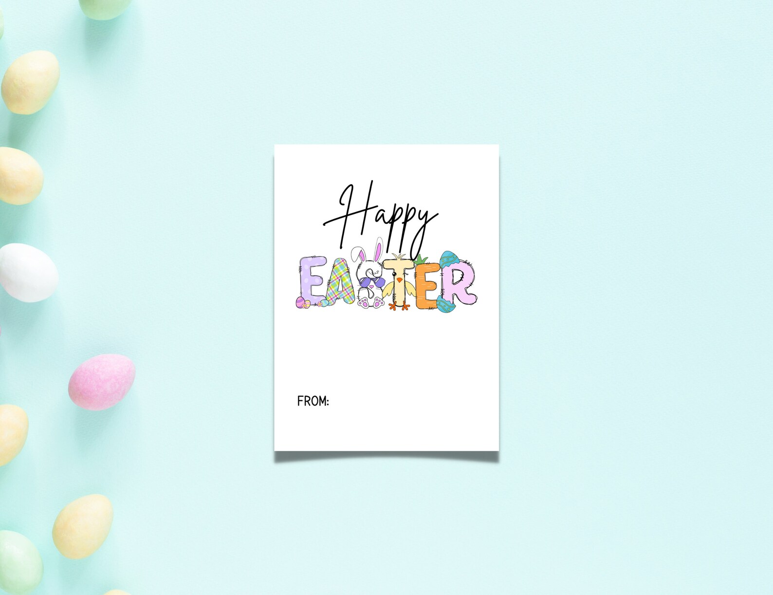 Printable Easter Cards for Kids, Cute Happy Easter Cards, DIY Mini ...