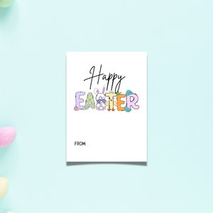 Printable Easter Cards for Kids, Cute Happy Easter Cards, DIY Mini Easter Cards, Easter Basket ...
