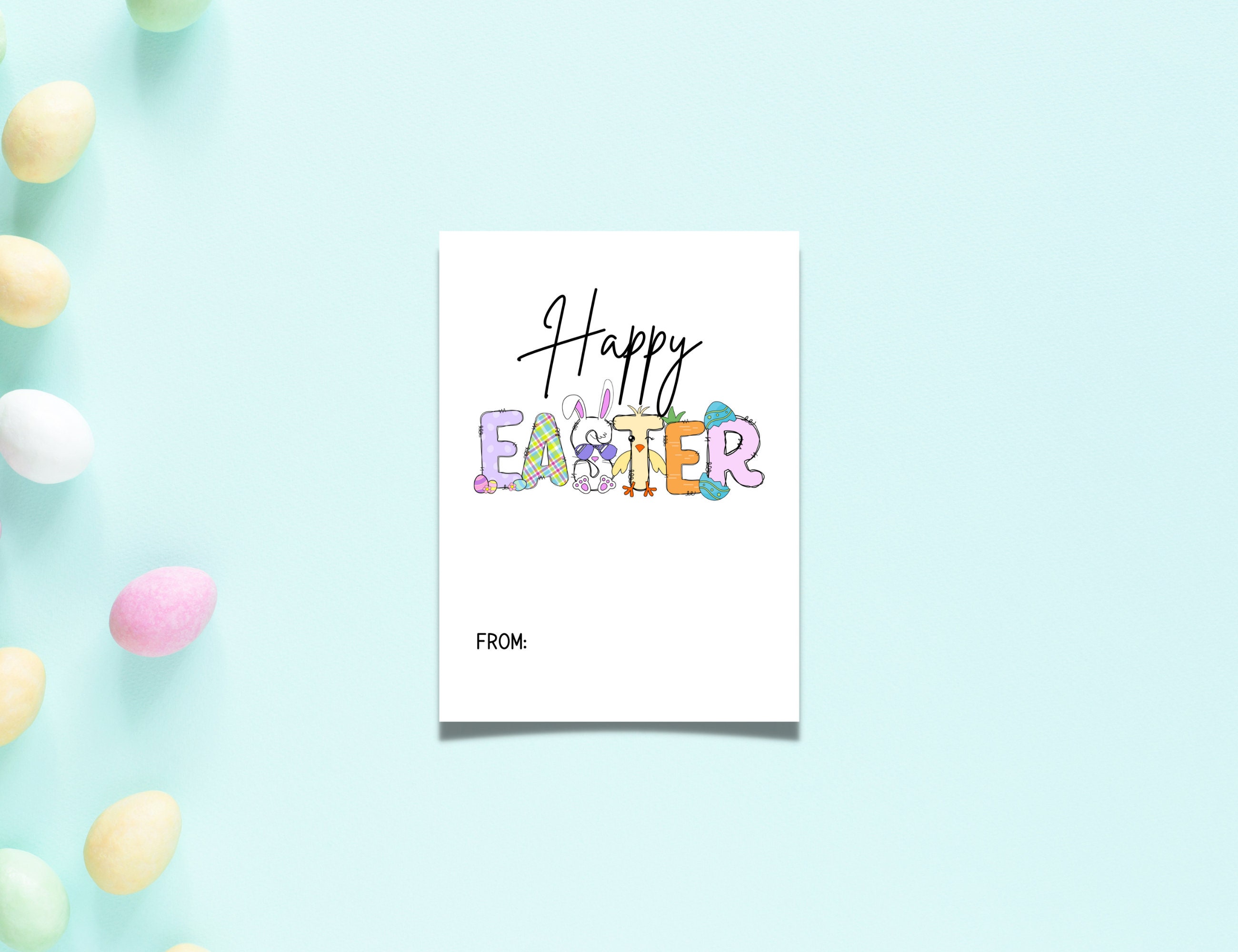 Printable Easter Cards for Kids, Cute Happy Easter Cards, DIY Mini ...
