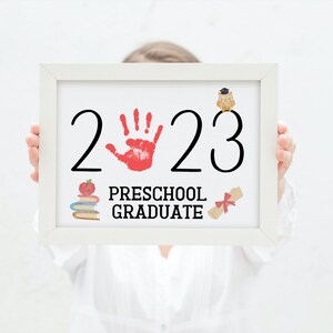 Preschool Graduation Handprint Art Template, Kids DIY Crafts, Keepsake ...