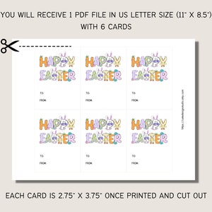 Printable Easter Alphabet Mini Cards, Cute Happy Easter Design, Easter ...