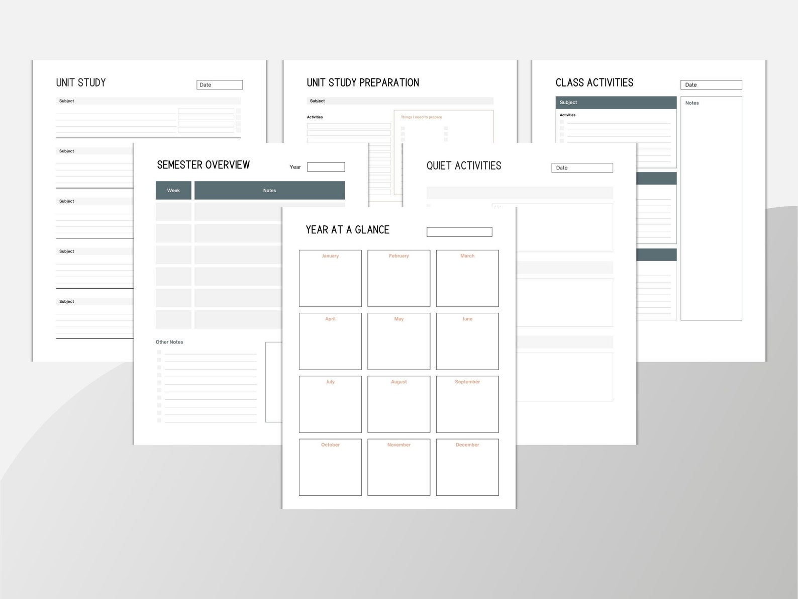 Homeschool Planner Printable PDF Instant Digital Download - Etsy