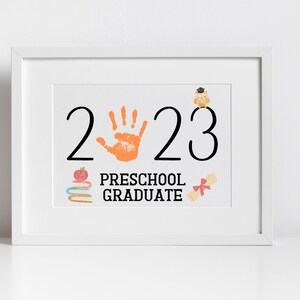 Preschool Graduation Handprint Art Template, Kids DIY Crafts, Keepsake ...