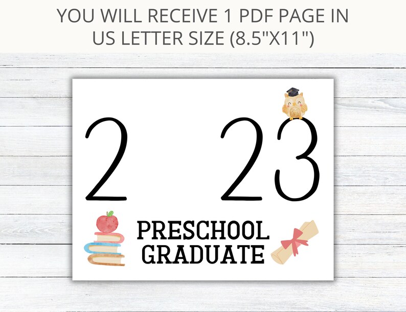 Preschool Graduation Handprint Art Template, Kids DIY Crafts, Keepsake ...