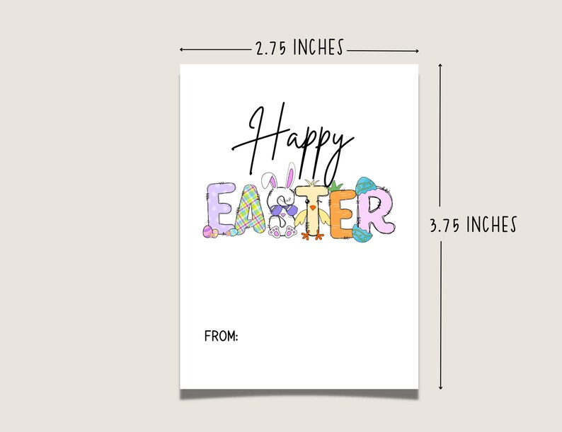Printable Easter Cards for Kids, Cute Happy Easter Cards, DIY Mini Easter Cards, Easter Basket ...