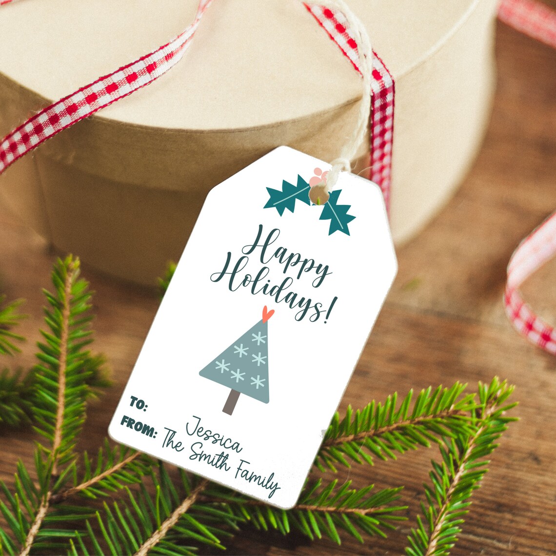 Christmas Gift Tags Printable PDF Instant Digital Download - Etsy