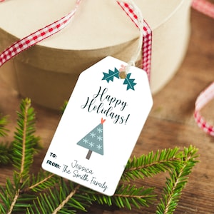 Christmas Gift Tags Printable PDF, Instant Digital Download, Christmas ...