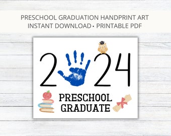 Preschool Graduation Certificate Graduation Keepsake Handprint Art ...