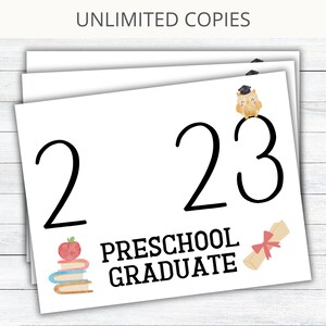 Preschool Graduation Handprint Art Template, Kids DIY Crafts, Keepsake ...