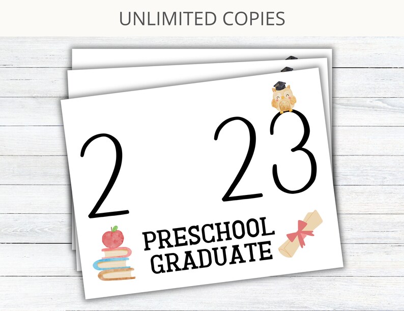 Preschool Graduation Handprint Art Template, Kids DIY Crafts, Keepsake ...