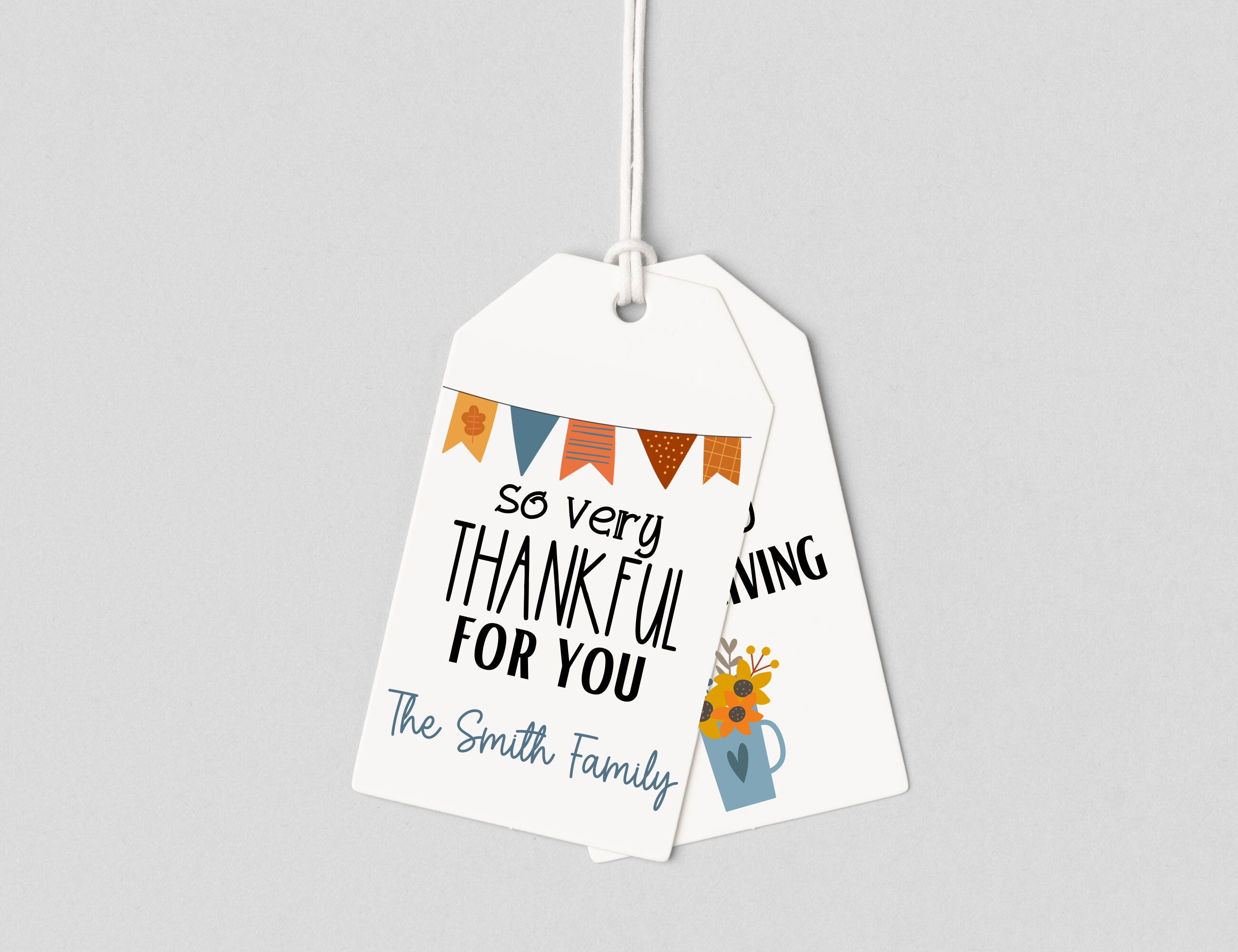 Thanksgiving Gift Tags Printable, Thanksgiving Favor Tags, Printable ...