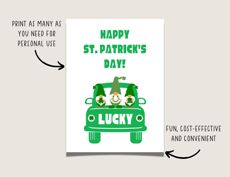 Printable St. Patrick's Day Cards, Good Luck Cards, School Class Party ...