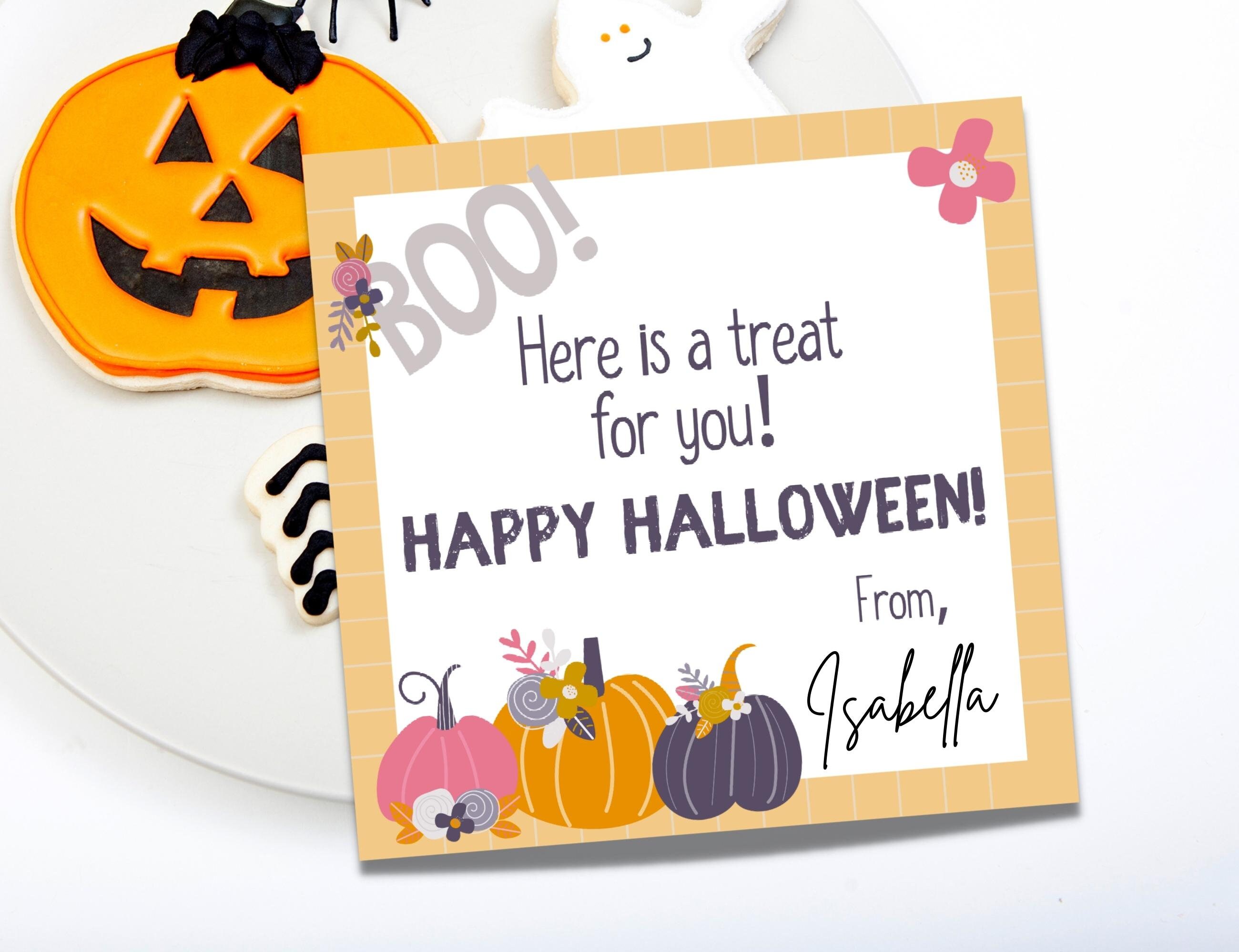 Halloween Treat Tags for Kids, Printable Instant Download PDF, Kids ...