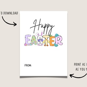 Printable Easter Cards for Kids, Cute Happy Easter Cards, DIY Mini ...