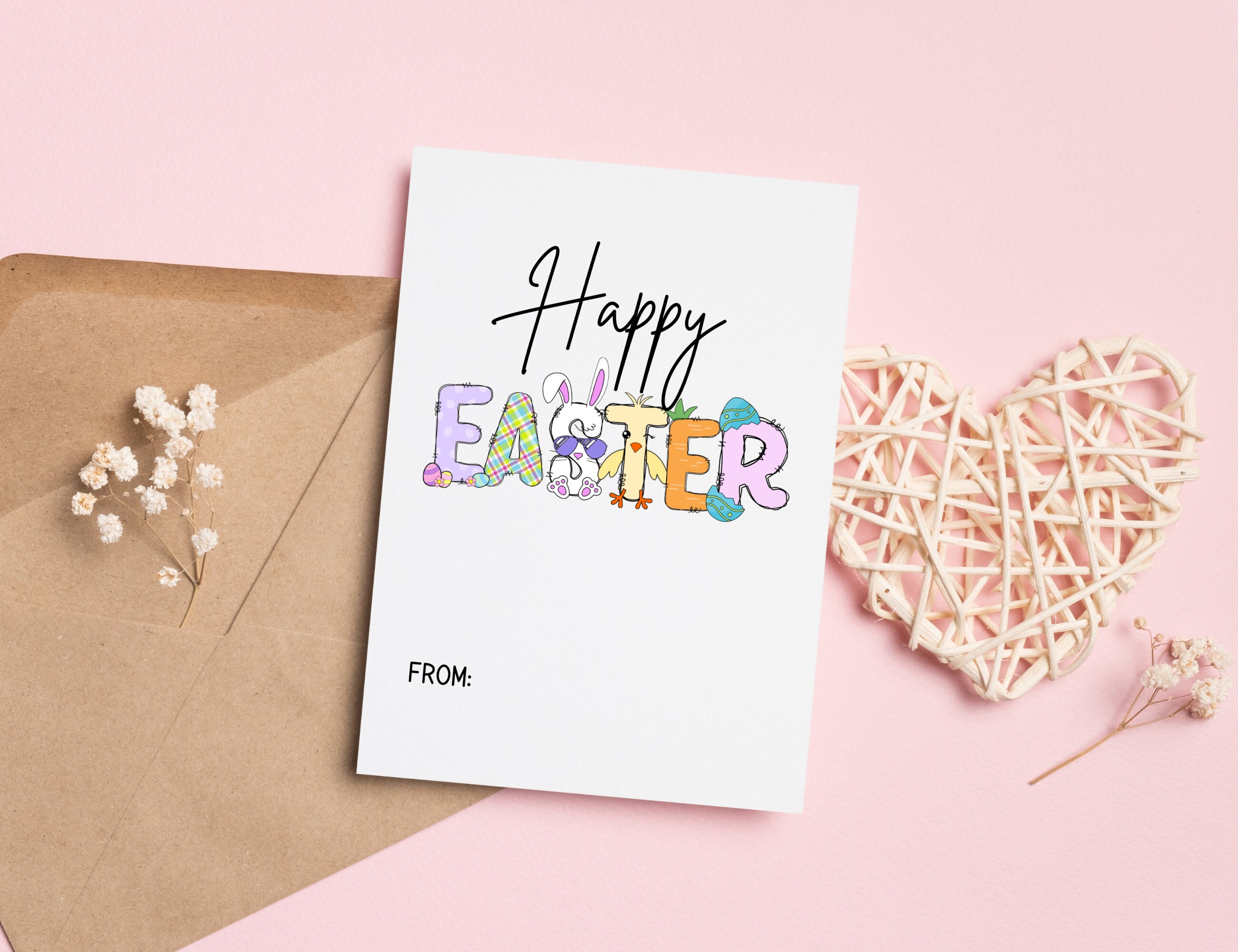 Printable Easter Cards for Kids, Cute Happy Easter Cards, DIY Mini ...
