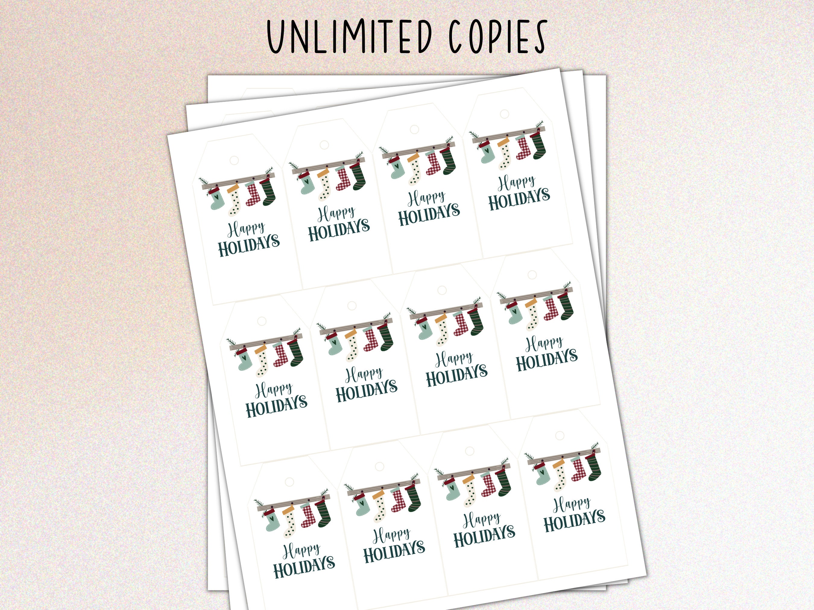 Printable Holiday Gift Tags Instant Digital Download PDF - Etsy