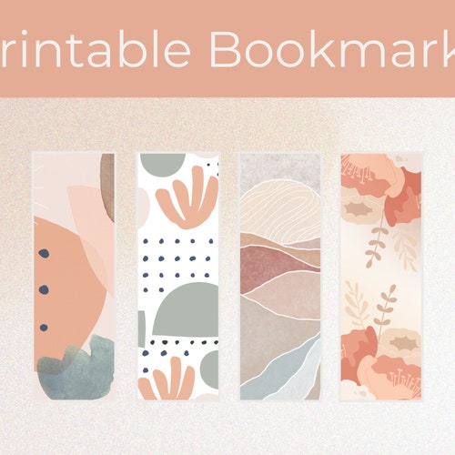 Boho Printable Bookmarks Digital Bookmarks Bookmarks for - Etsy