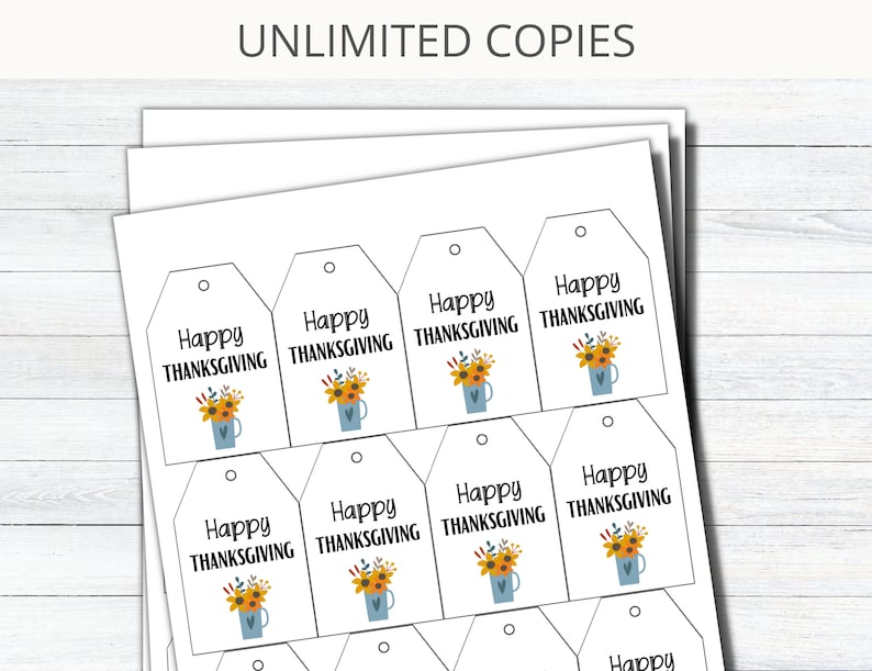 Thanksgiving Gift Tags Printable, Thanksgiving Favor Tags, Printable ...