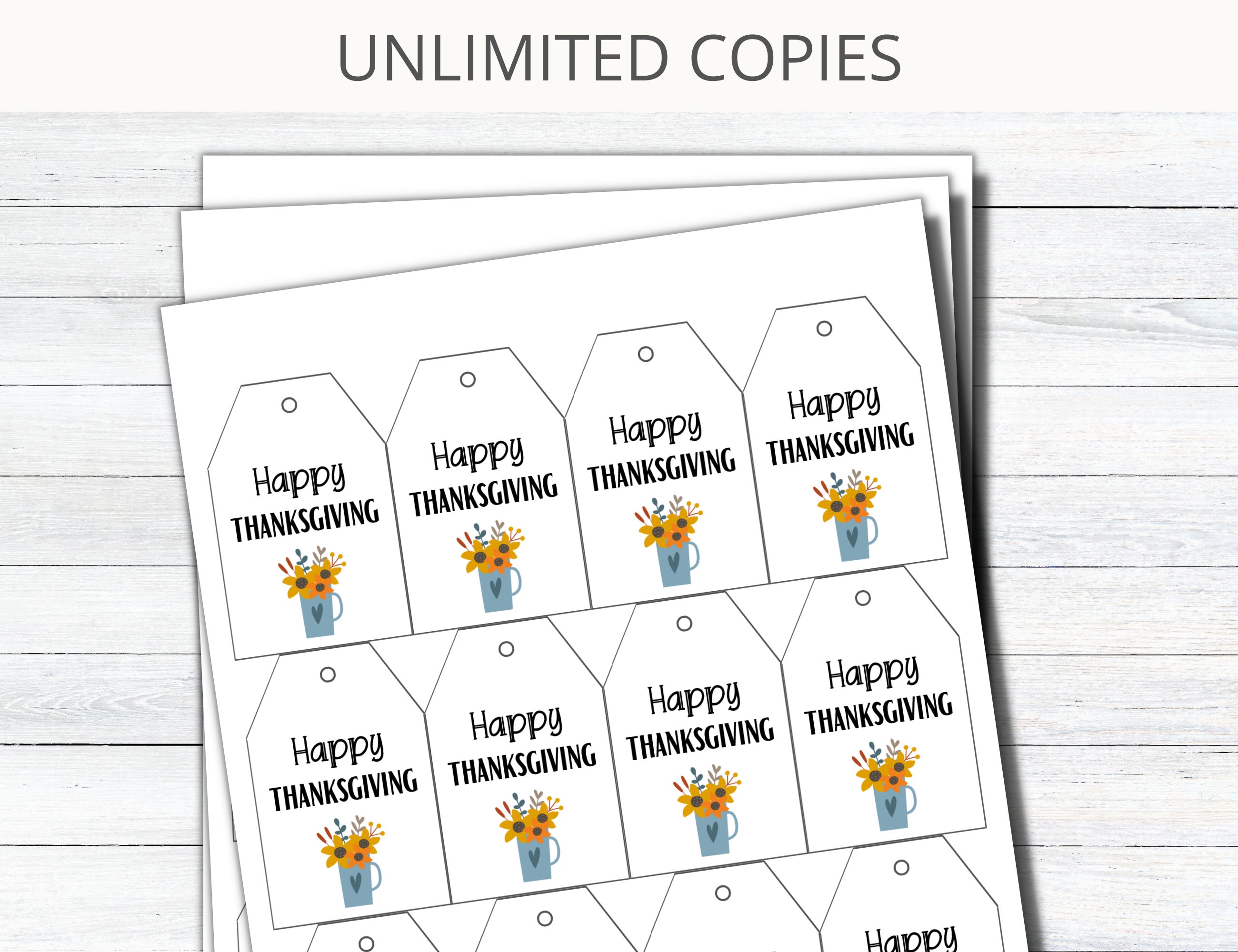 Thanksgiving Gift Tags Printable, Thanksgiving Favor Tags, Printable ...