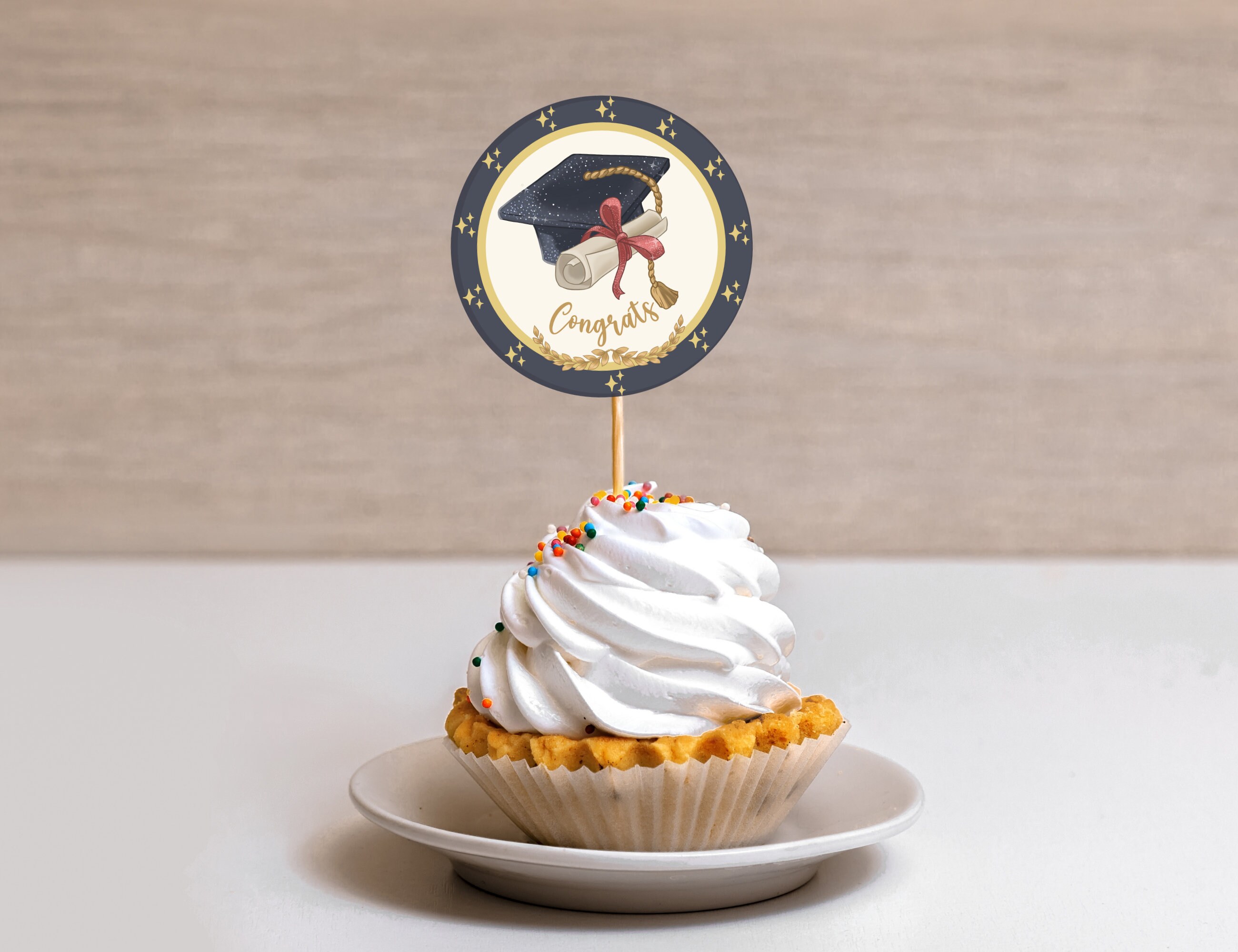 Printable Graduation Cupcake Toppers 2022, Instant Digital Download PDF ...