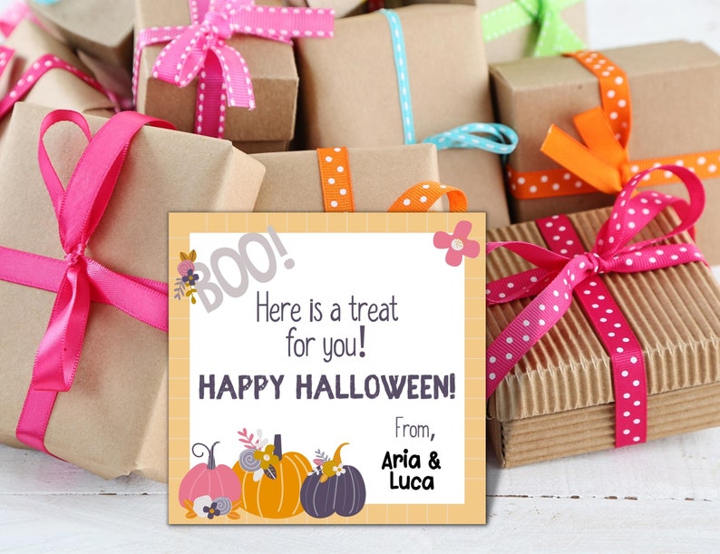 Halloween Treat Tags for Kids, Printable Instant Download PDF, Kids ...