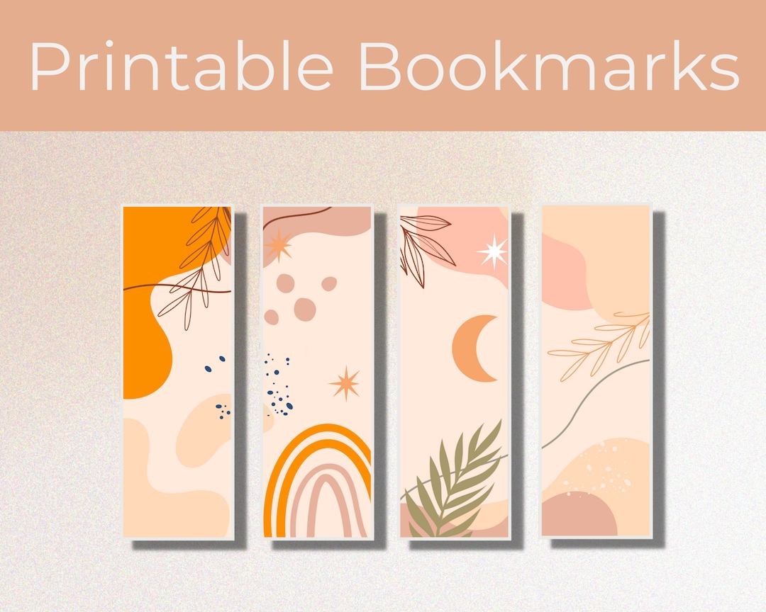 Printable Boho Bookmarks, Instant Digital Download, Bookmarks for ...