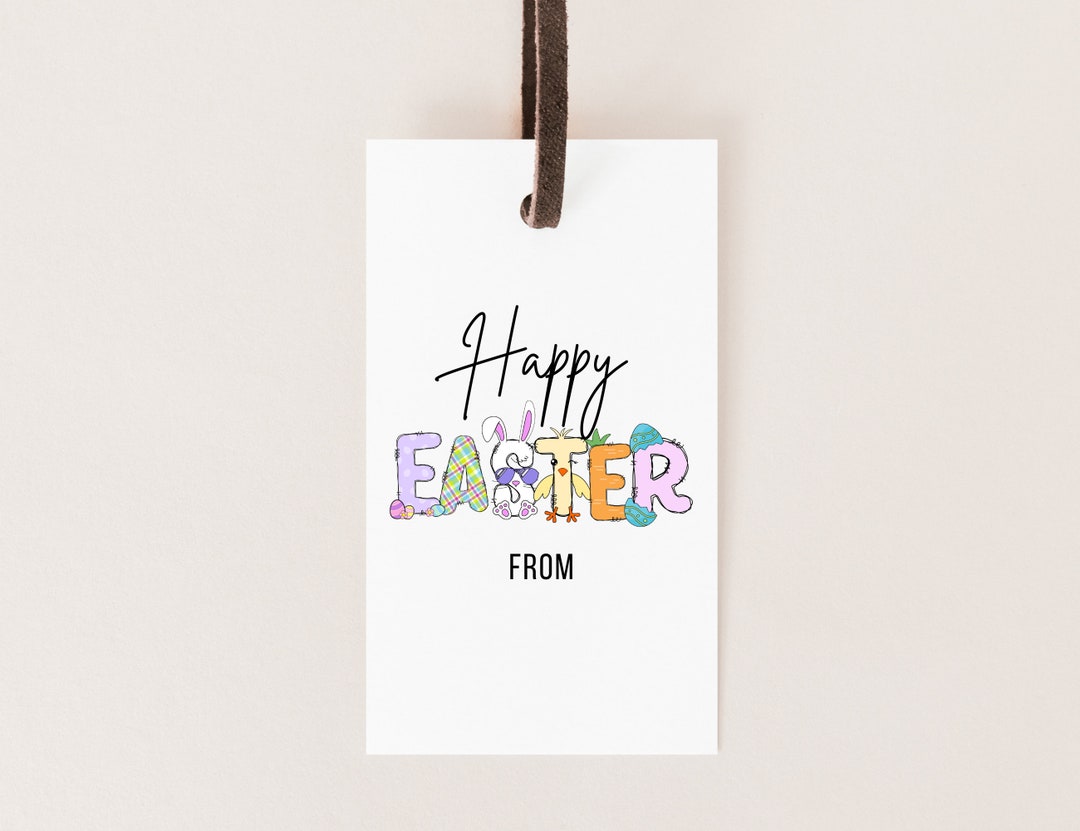Printable Easter Gift Tags, Easter Basket Tags, Easter Goodie Bag ...