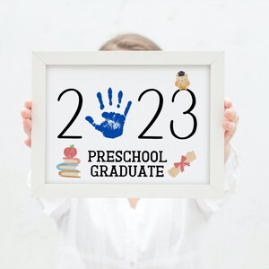 Preschool Graduation Handprint Art Template, Kids DIY Crafts, Keepsake ...