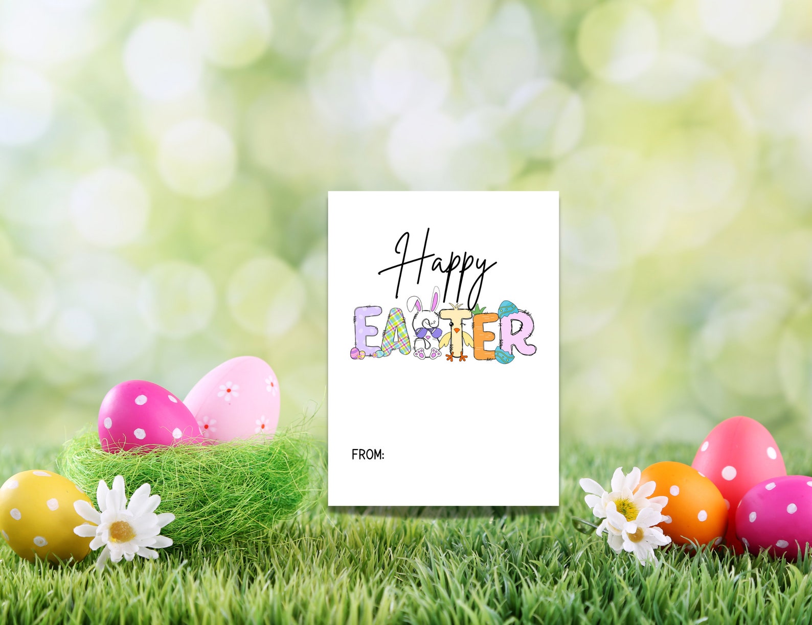 Printable Easter Cards for Kids, Cute Happy Easter Cards, DIY Mini ...
