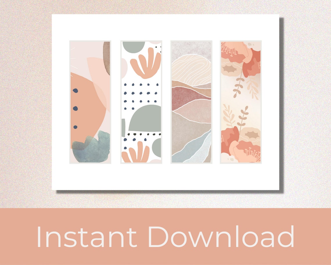 Boho Printable Bookmarks, Digital Bookmarks, Bookmarks for Adults, Book ...