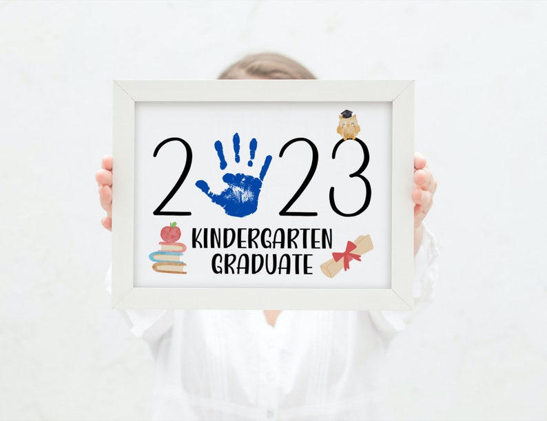 Kindergarten Graduation Handprint Art Template Kids DIY - Etsy