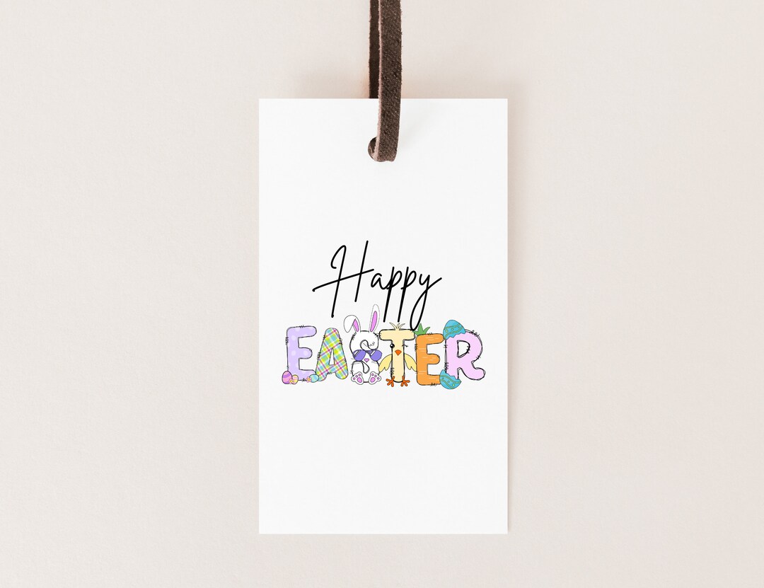 Easter Gift Tags Printable, Easter Basket Tags, Easter Goodie Bag ...