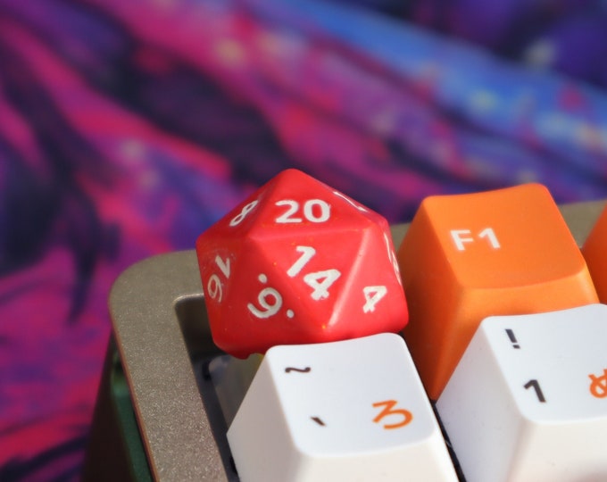 D20 Dice Artisan Keycap for Mechanical Keyboards | Handmade Keycap 20 ...