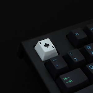 Ace of Spades Metal Artisan Keycap – Custom Mechanical Keyboard Keycap ...