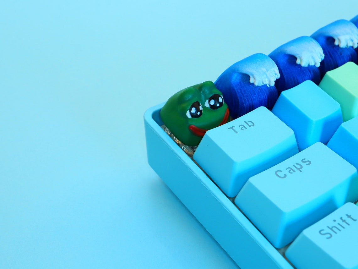 Peepo Artisan Keycap for Mechanical Keyboards Handmade Key - Etsy