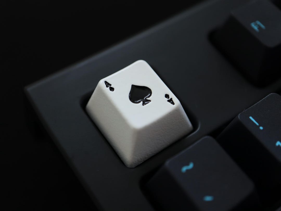 Ace of Spades Metal Artisan Keycap – Custom Mechanical Keyboard Keycap ...