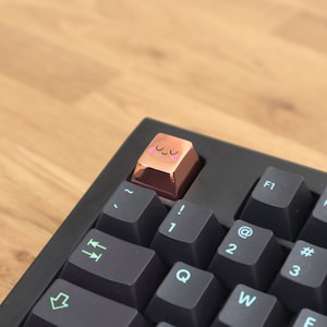 Cute Uwu Rose Gold Metal Artisan Keycap - Custom Mechanical Keyboard ...