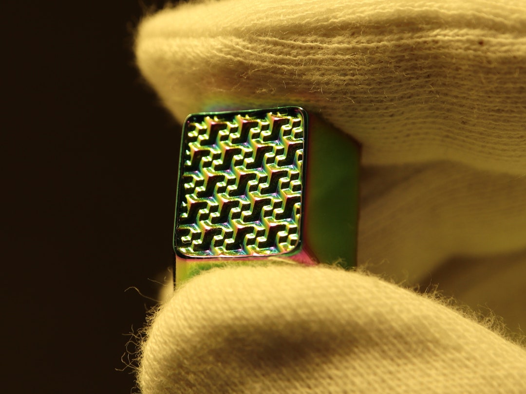 Geometry Beta Metal Artisan Keycap Iridescent Anodized Rainbow Finish ...