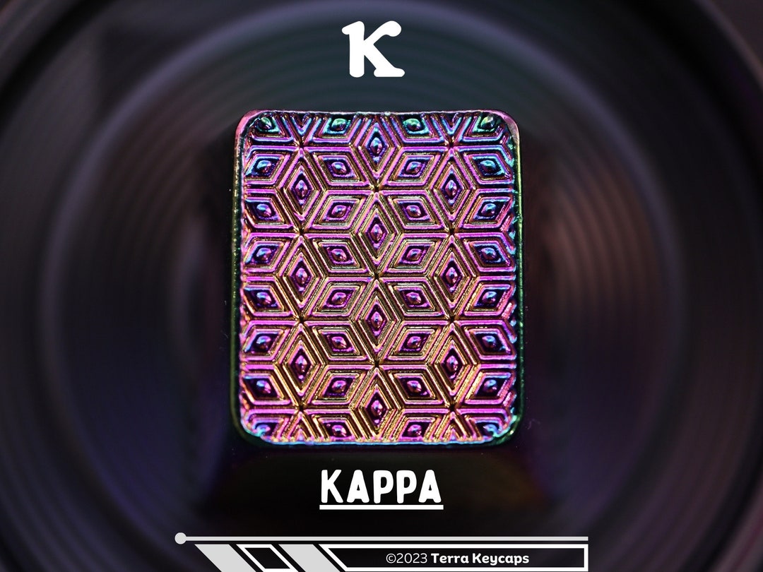 Geometry Kappa Metal Artisan Keycap - Iridescent Anodized Plating ...