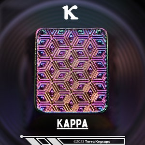 Geometry Kappa Metal Artisan Keycap - Iridescent Anodized Plating ...