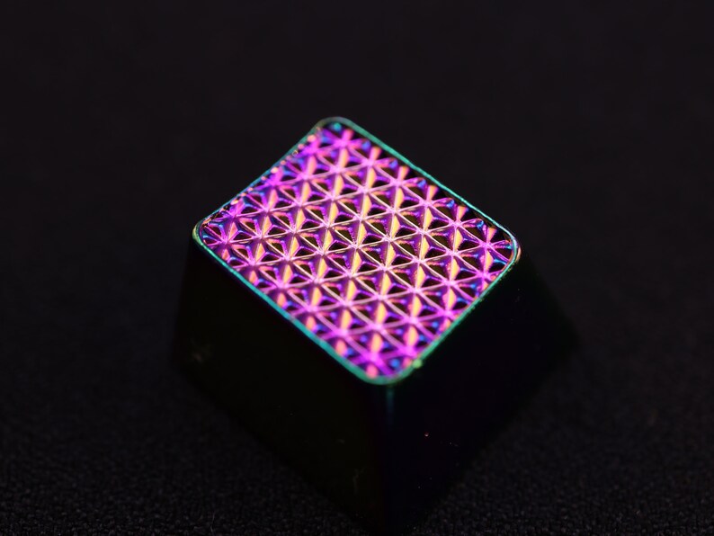 Geometry Delta Metal Artisan Keycap Iridescent Anodized - Etsy